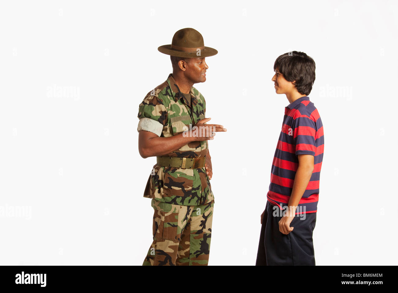Military man speaking hi-res stock photography and images - Alamy