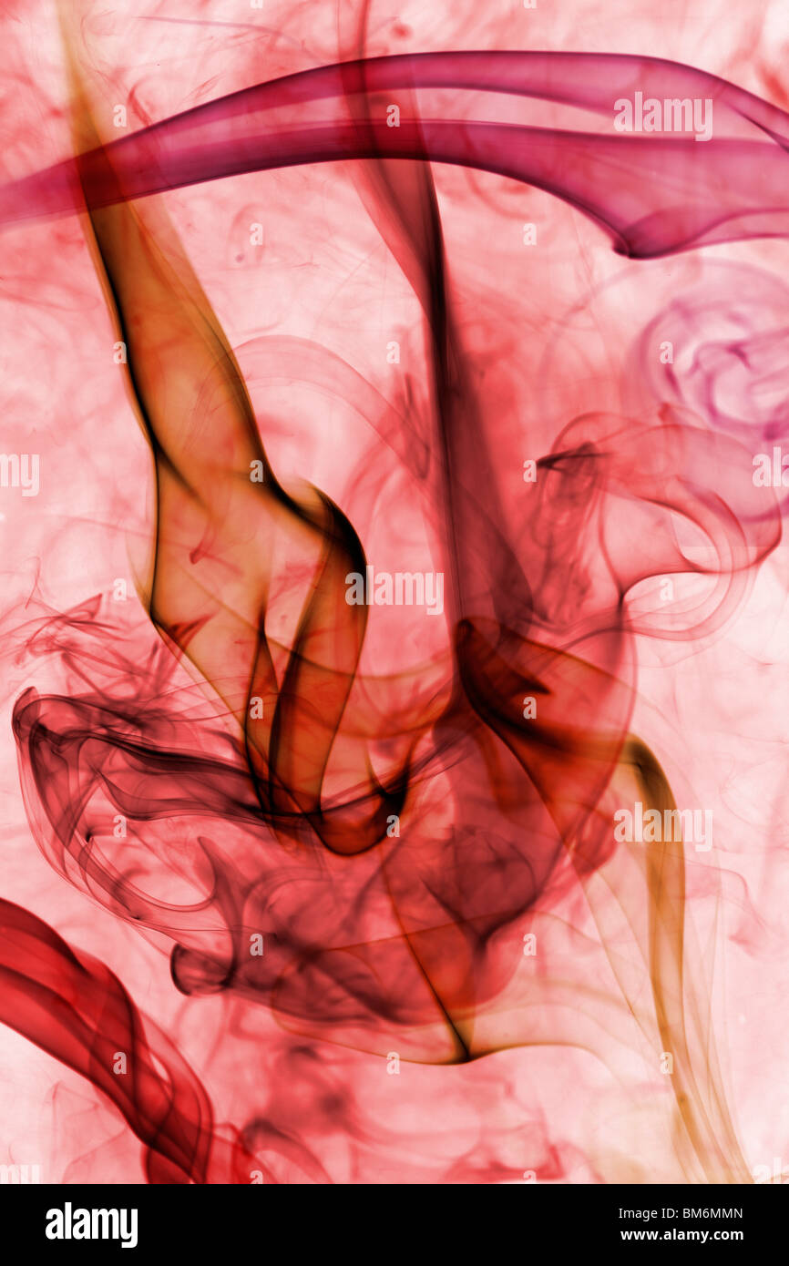 Abstract of red smoke Stock Photo - Alamy