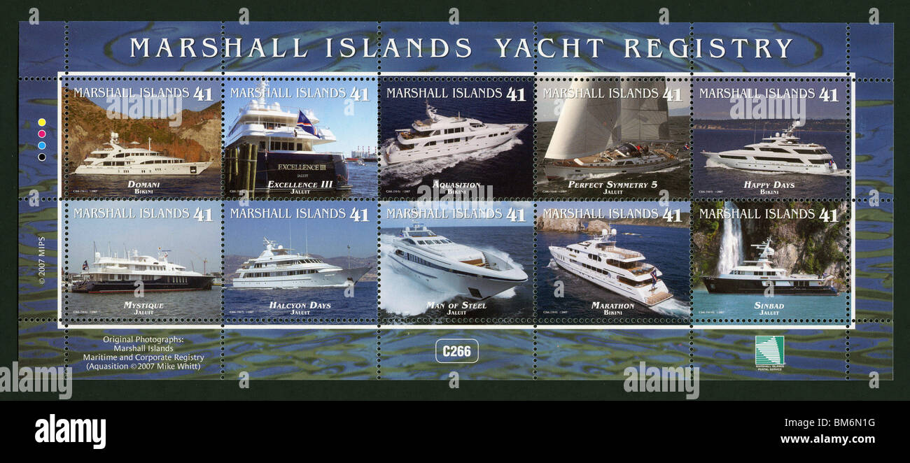Marshall Island postage stamps Stock Photo - Alamy