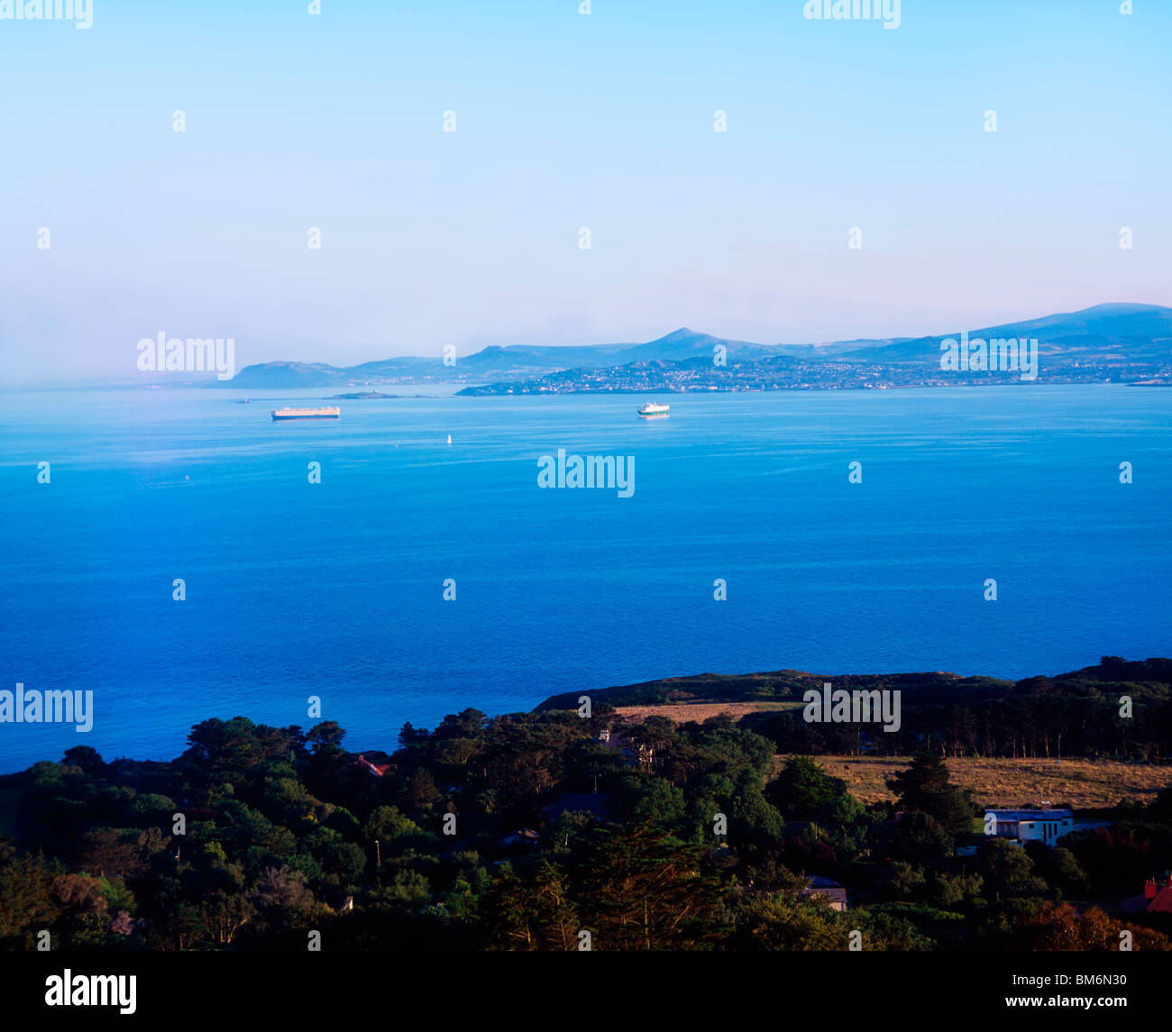 Howth, Dublin Bay, Co Dublin, Ireland; View To Bray Head Stock Photo ...