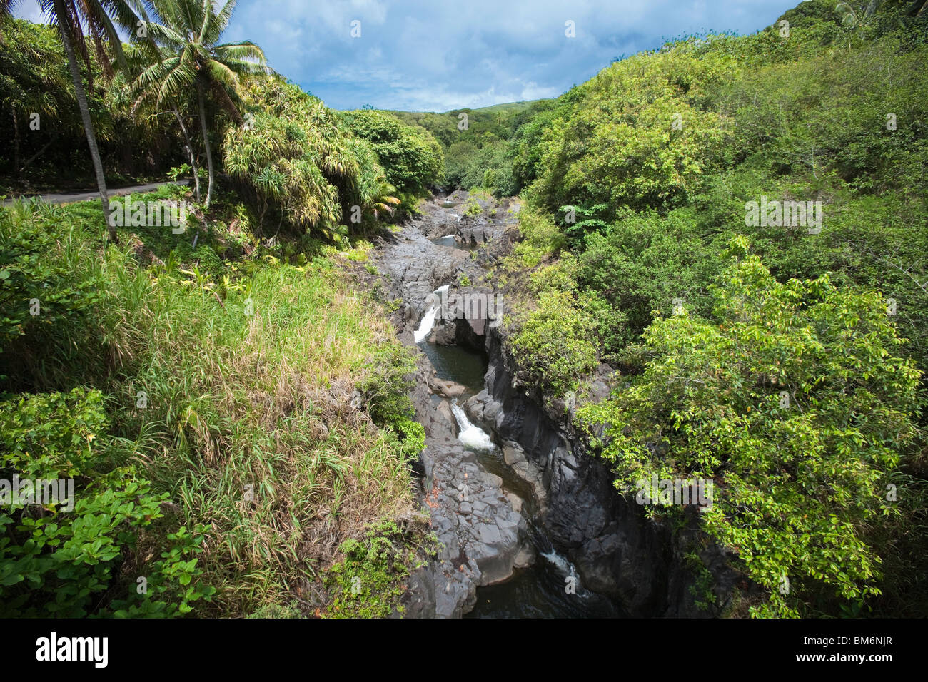 Oheo Gulch and the Seven Sacred Pools near Hana,Hawaii Stock Photo - Alamy
