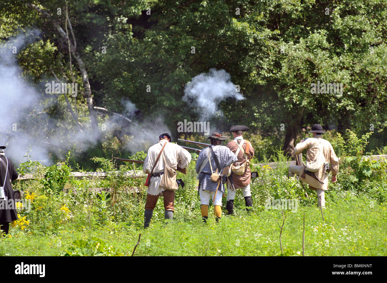 Battle patriots american revolutionary war reenactment american war of ...