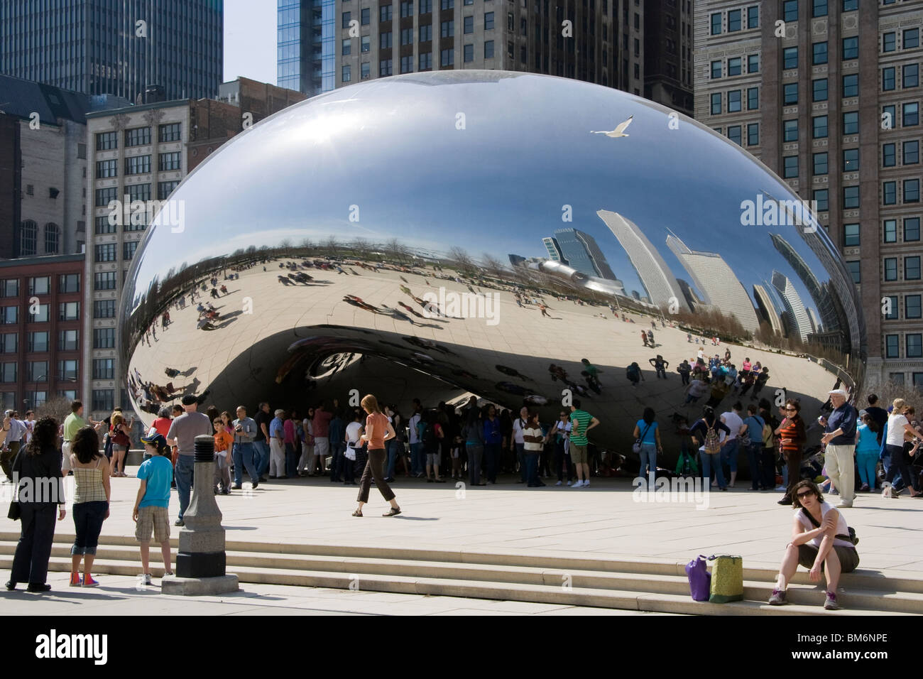 Millennium Park Giant Bean Stock Photo - Alamy