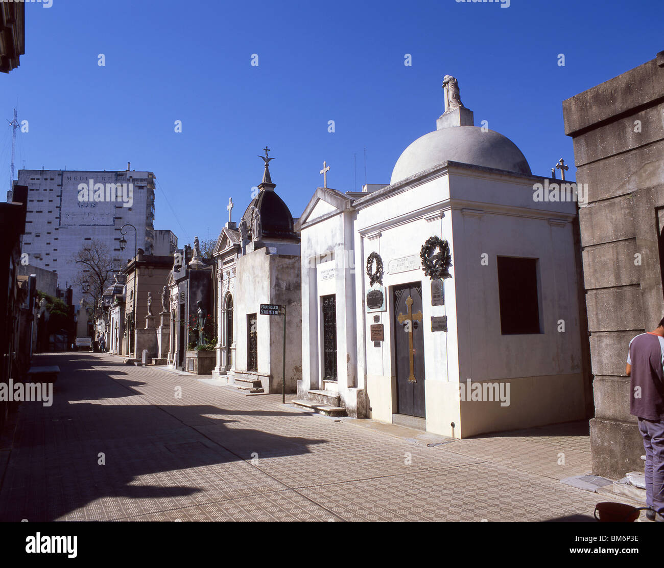 Row of tombs, Recoleta Cemetery, Recoleta District, Buenos Aires ...