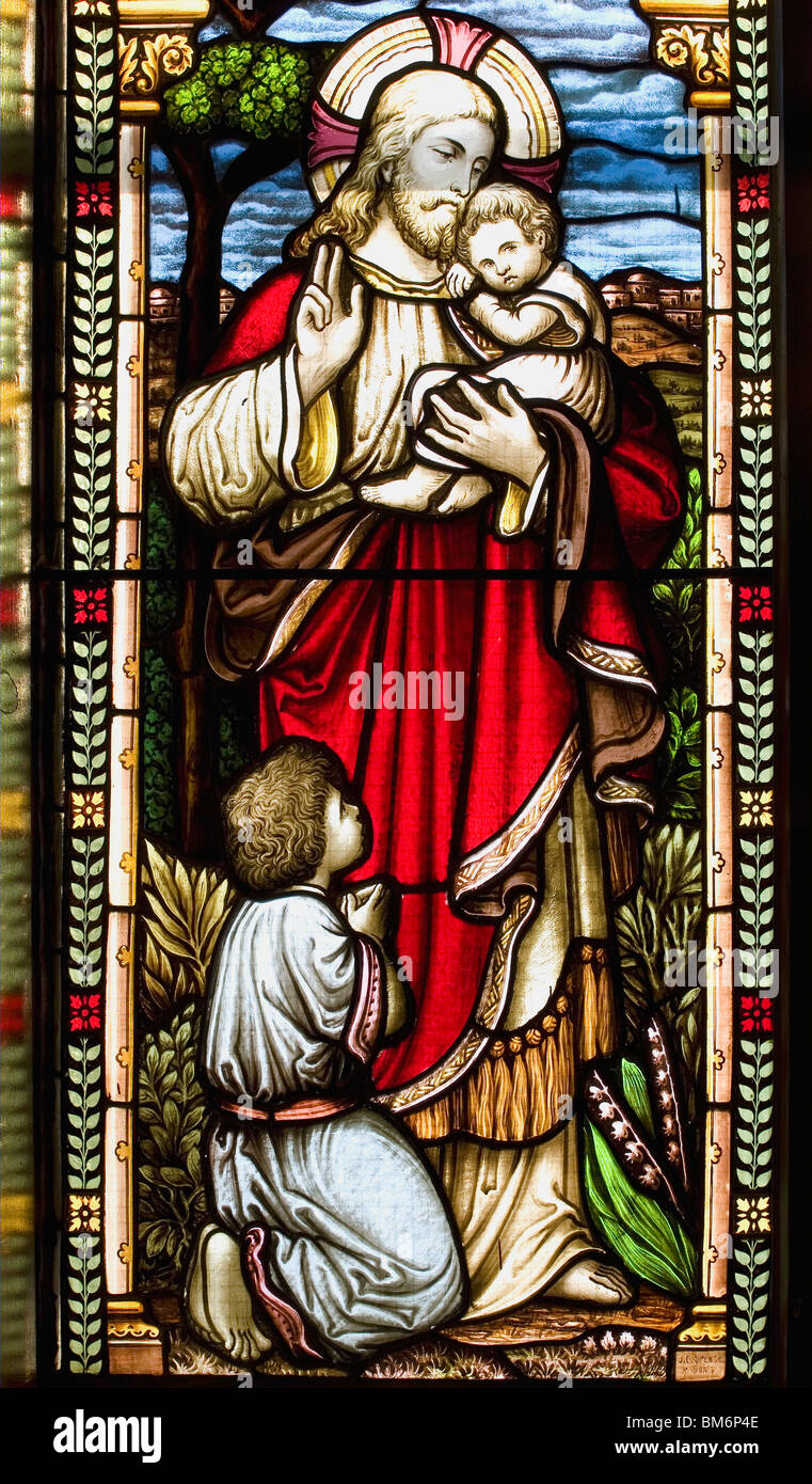 Stained Glass Window Panel Stock Photo - Alamy