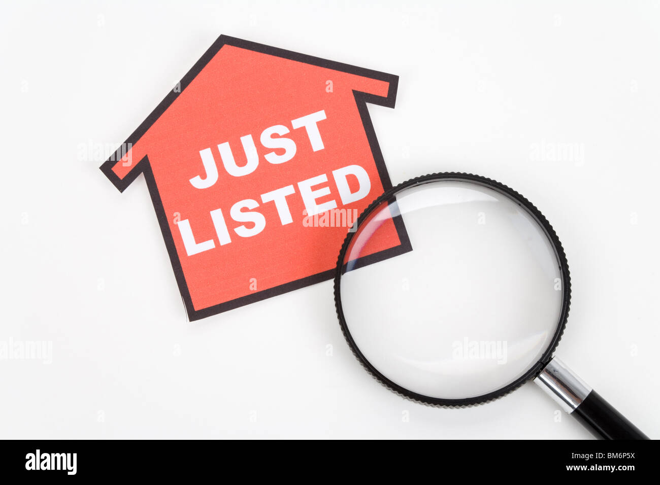 a red home sign, Real Estate Concept Stock Photo - Alamy