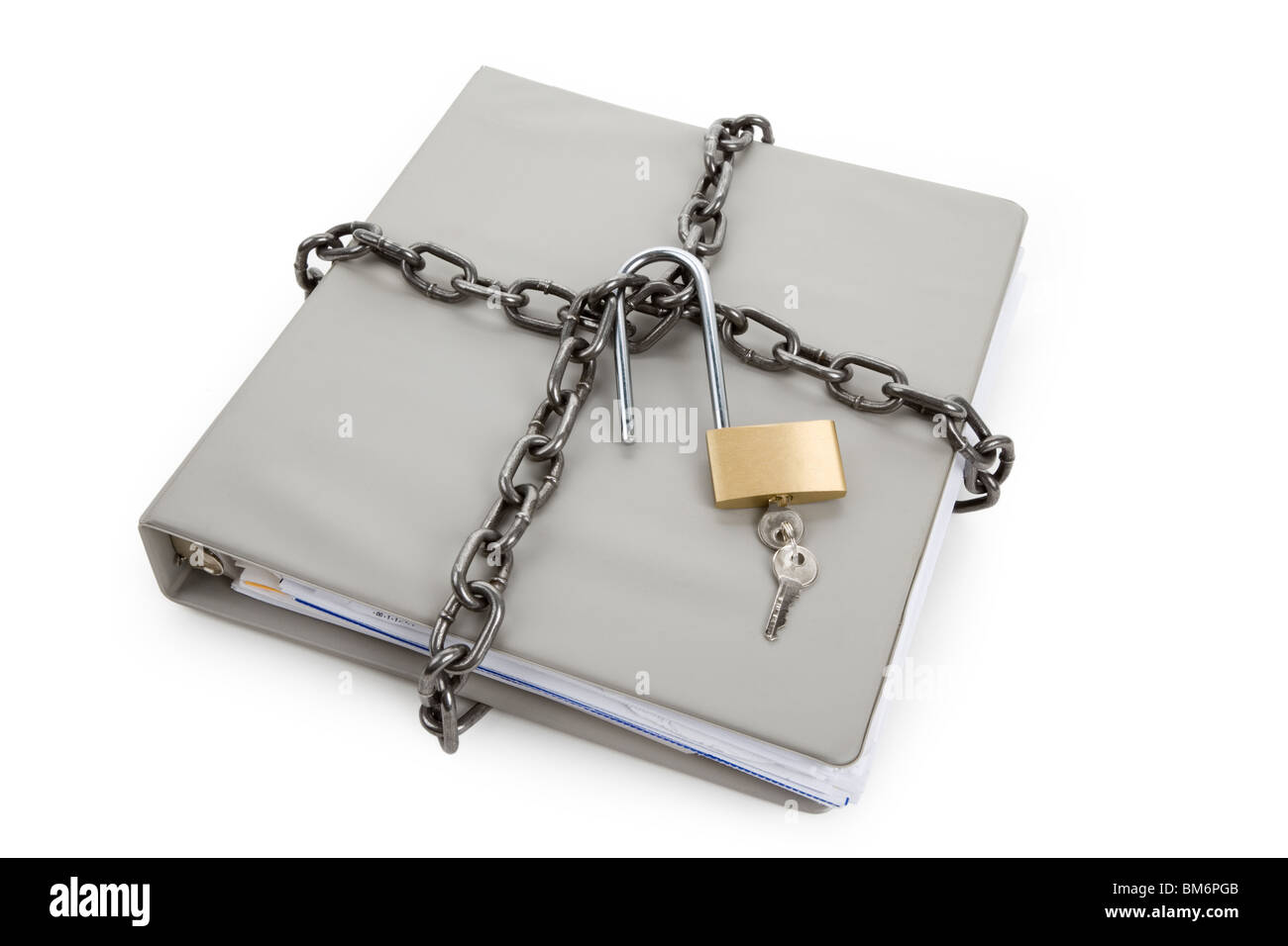 Lock and file folder, concept of Confidential Document Stock Photo - Alamy