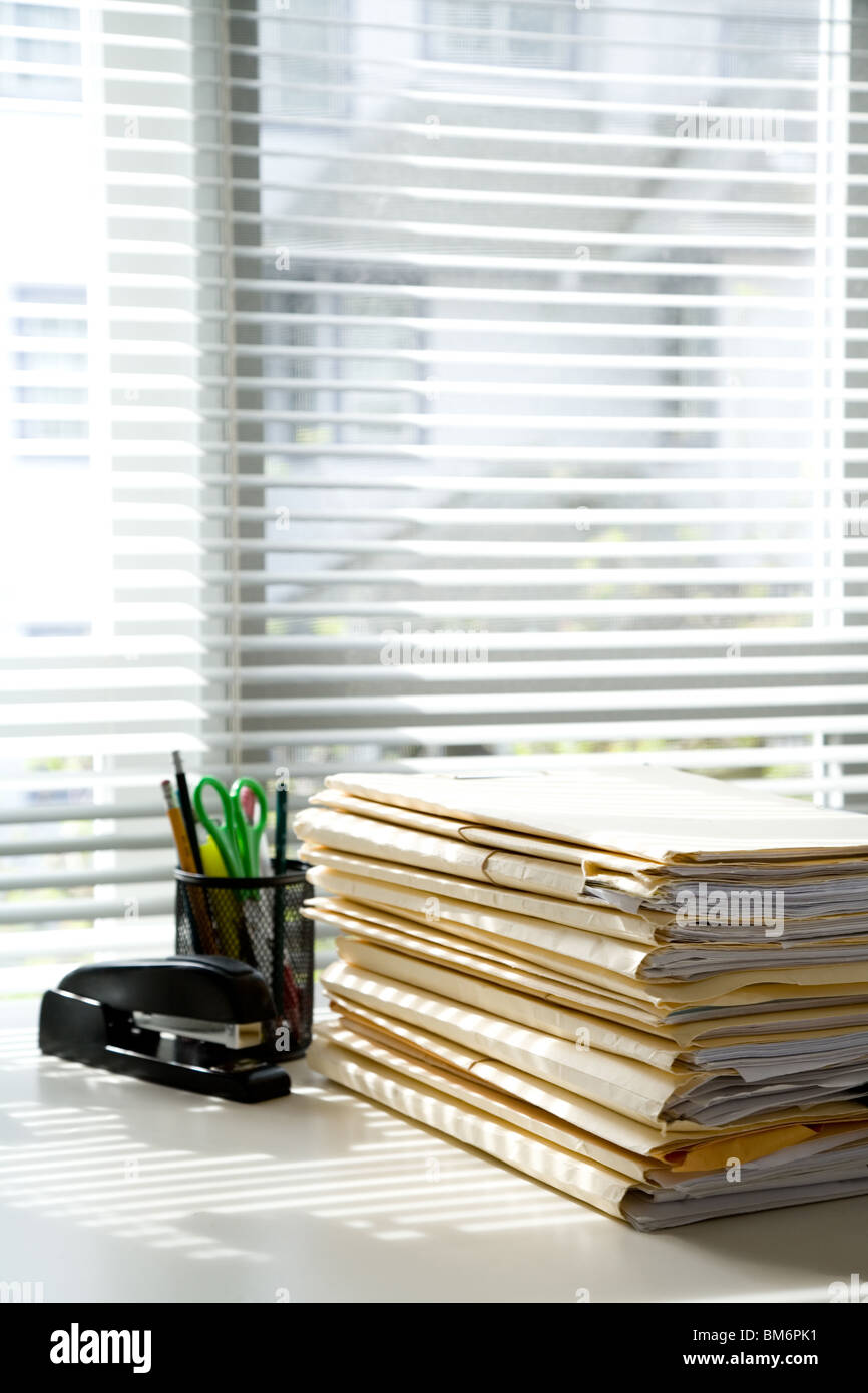 Office and File Stack for background Stock Photo - Alamy