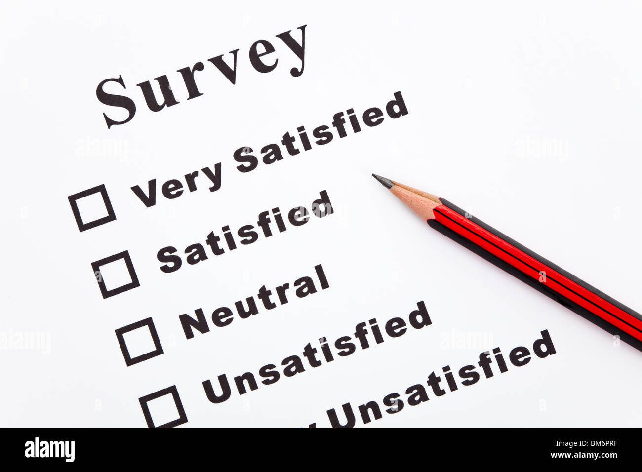 Survey and questionnaire, business concept Stock Photo - Alamy