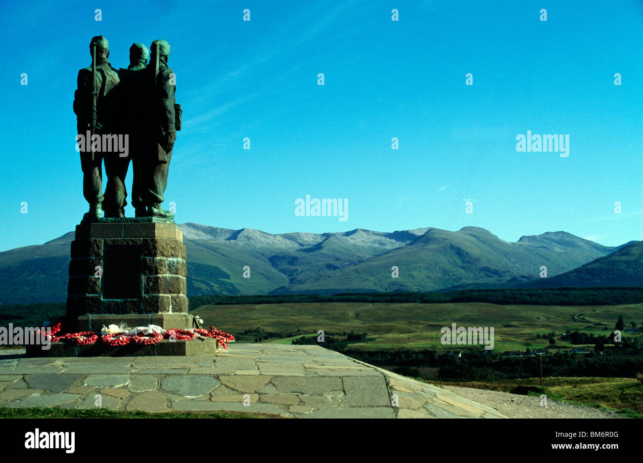 Fort William, Scotland, United Kingdom; War Memorial, Sculpture Of ...