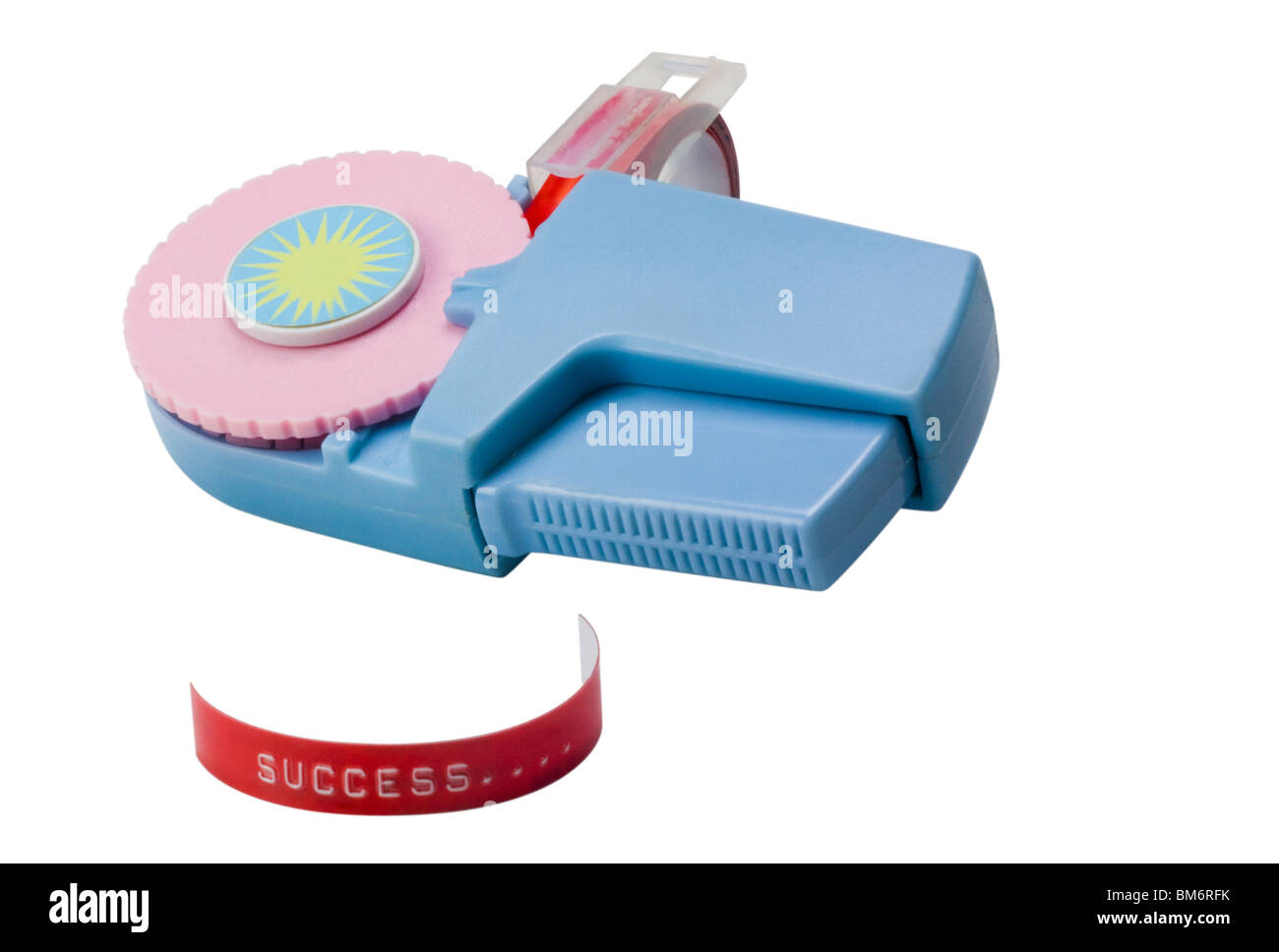 Close-up of a label maker with a label Stock Photo - Alamy