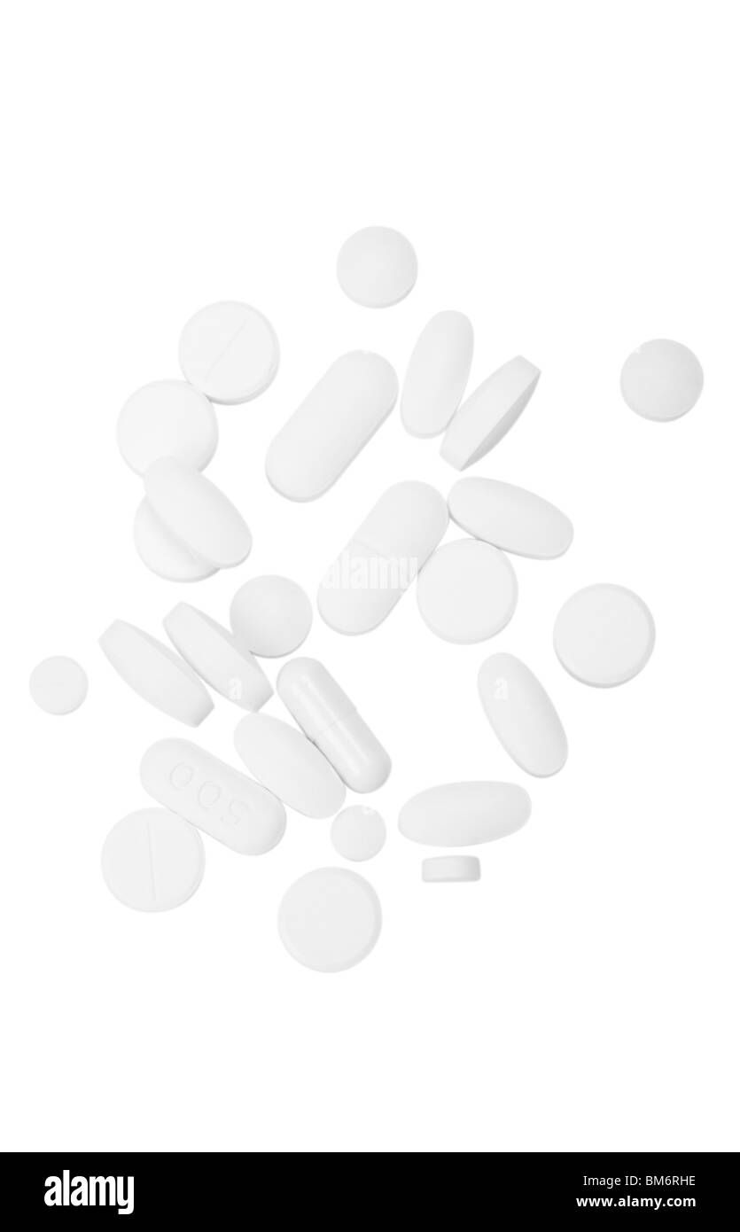 Medical tablets cut out Black and White Stock Photos & Images - Alamy