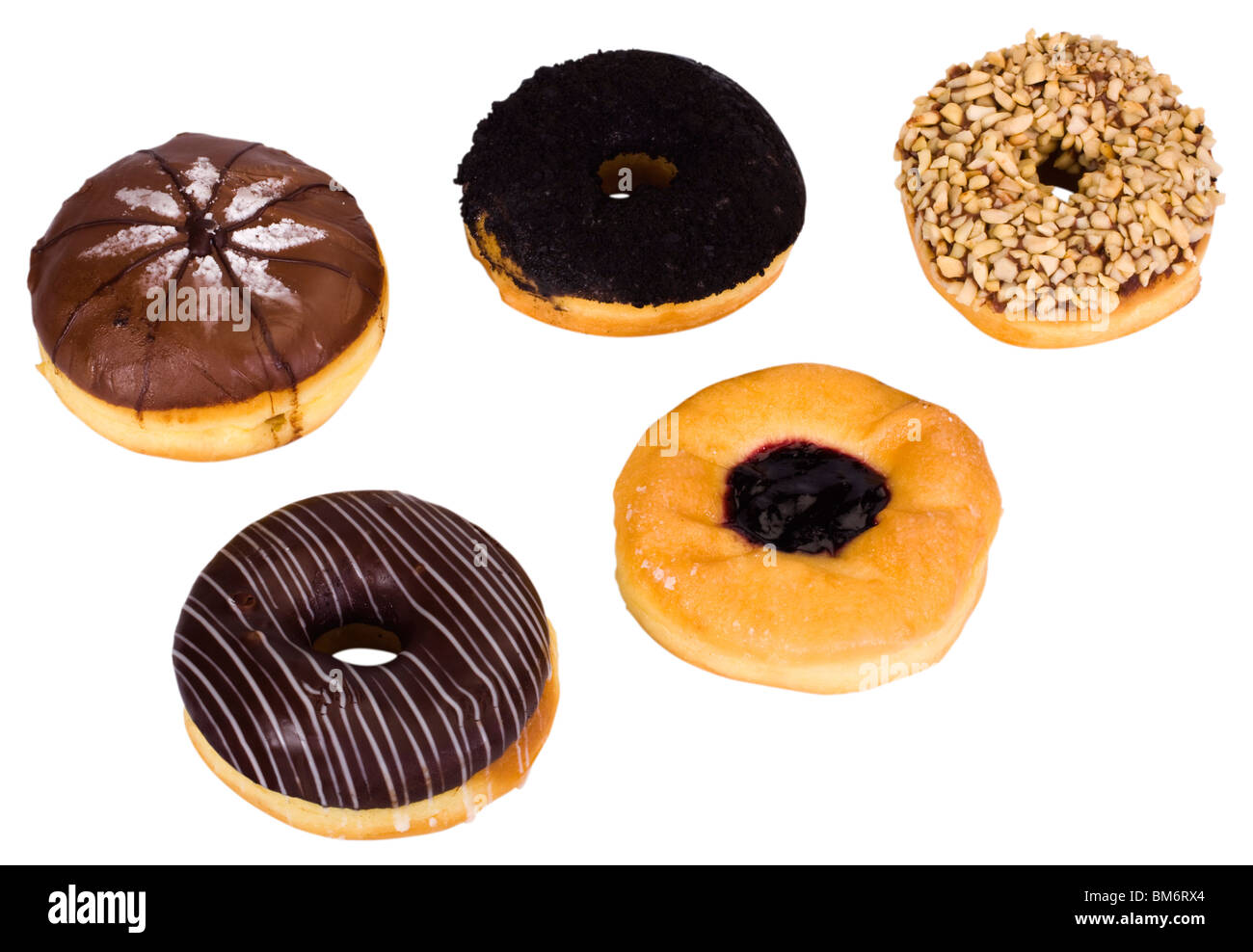 Five donuts Cut Out Stock Images & Pictures - Alamy