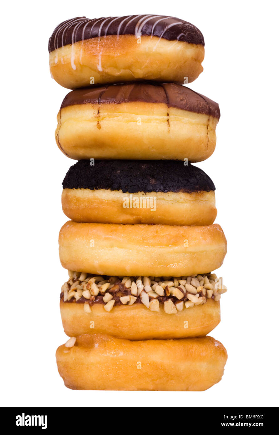 Stack of assorted donuts Stock Photo - Alamy