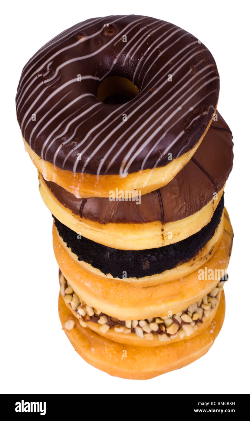 Stack of assorted donuts Stock Photo - Alamy
