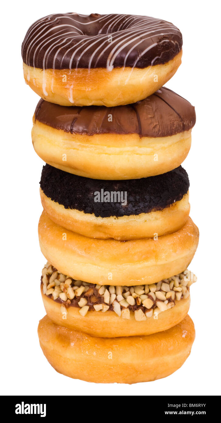 Stack of assorted donuts Stock Photo - Alamy