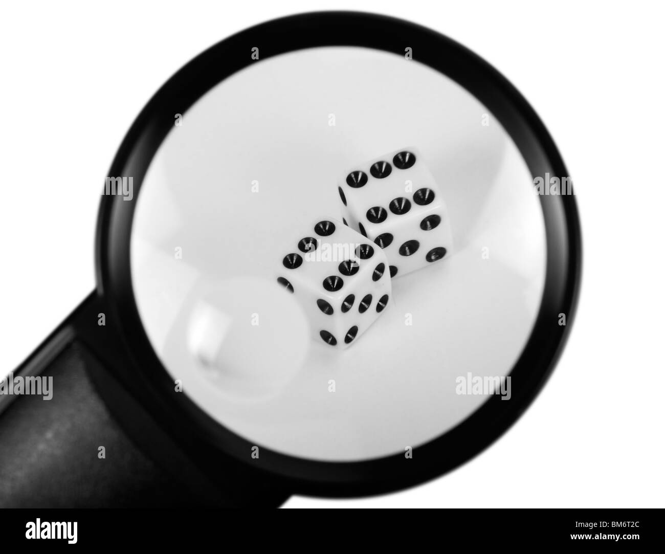 Magnifying glass image Black and White Stock Photos & Images - Alamy
