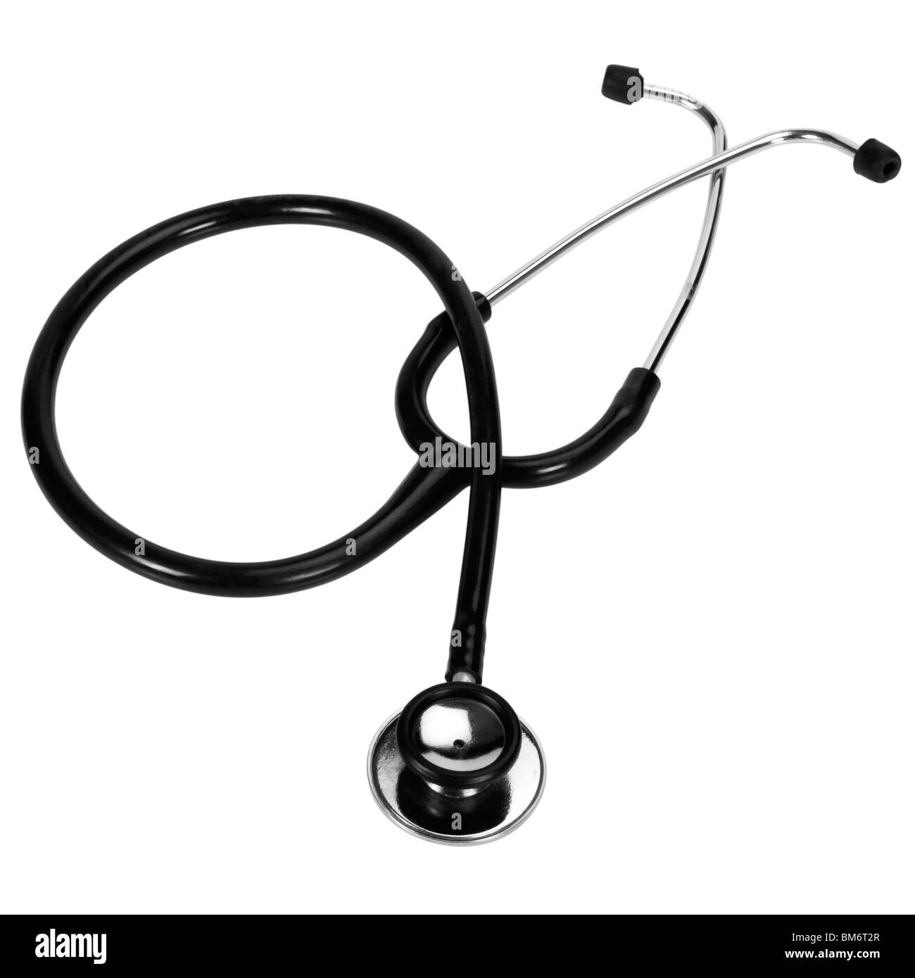 Stethoscope isolated on color Black and White Stock Photos & Images - Alamy