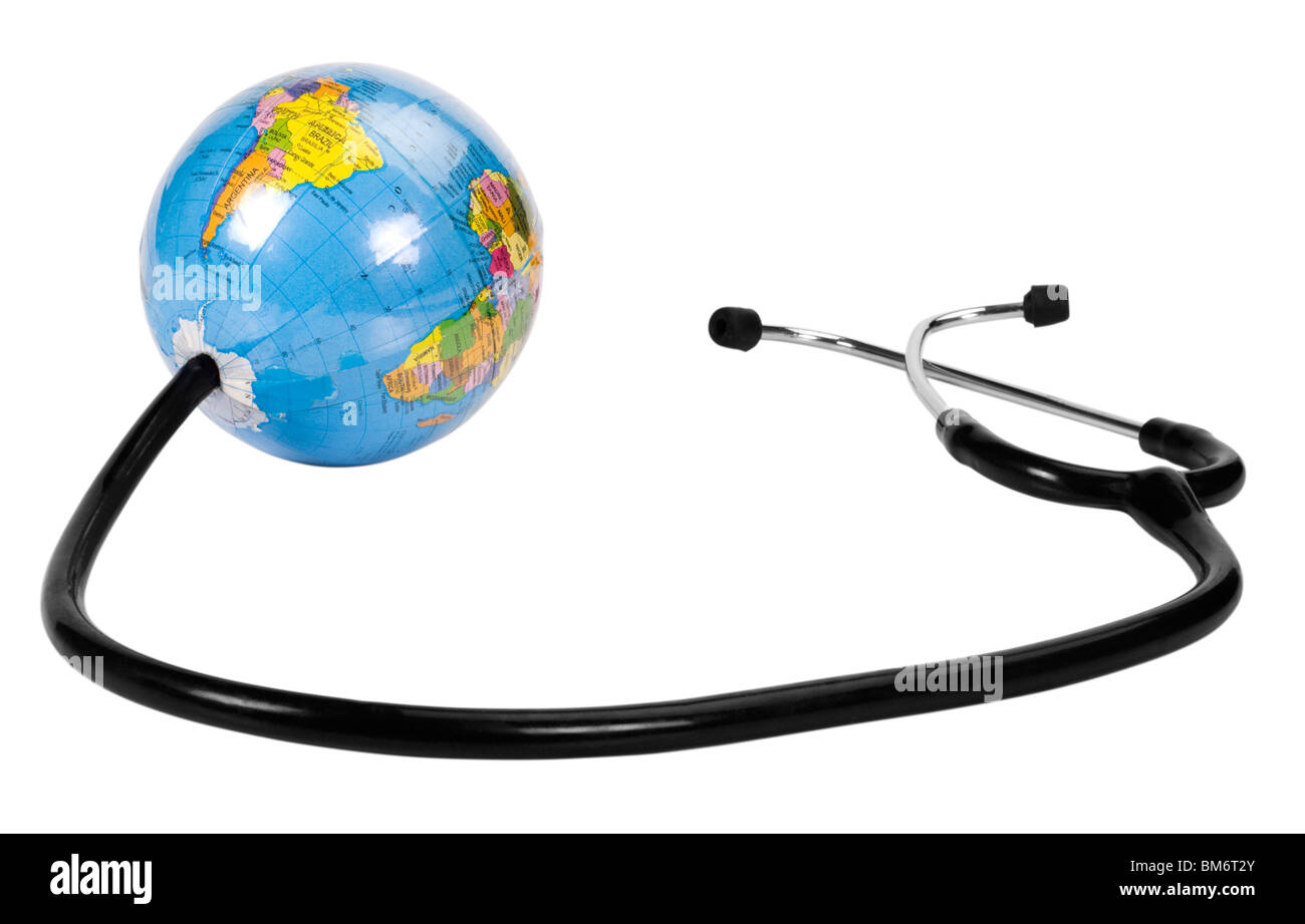 World globe with stethoscope isolated hi-res stock photography and ...