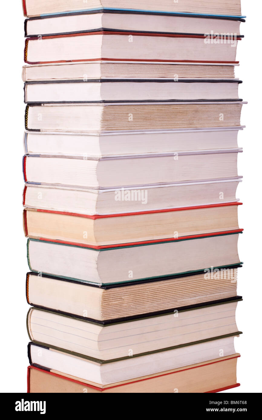 Close-up of a stack of books Stock Photo - Alamy