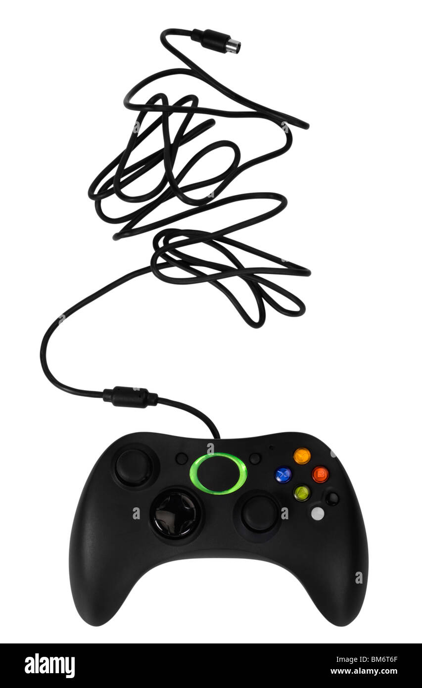 Games controller and wire Cut Out Stock Images & Pictures - Alamy