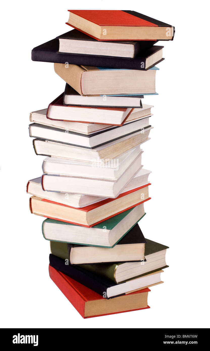 Close-up of a stack of books Stock Photo - Alamy