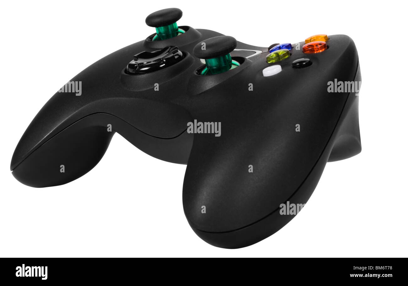 Black color game controller Cut Out Stock Images & Pictures - Alamy