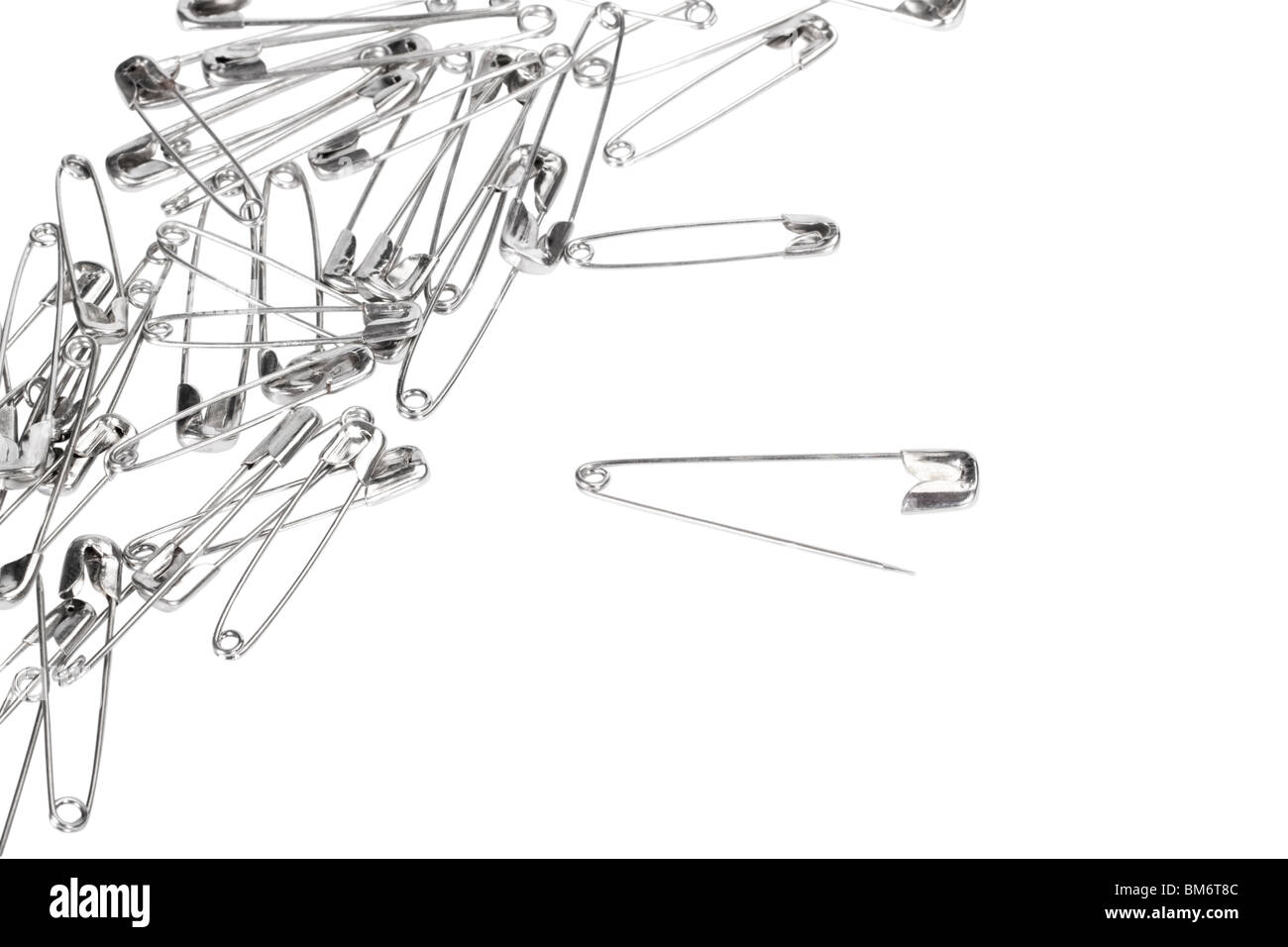 Close-up of safety pins Stock Photo - Alamy