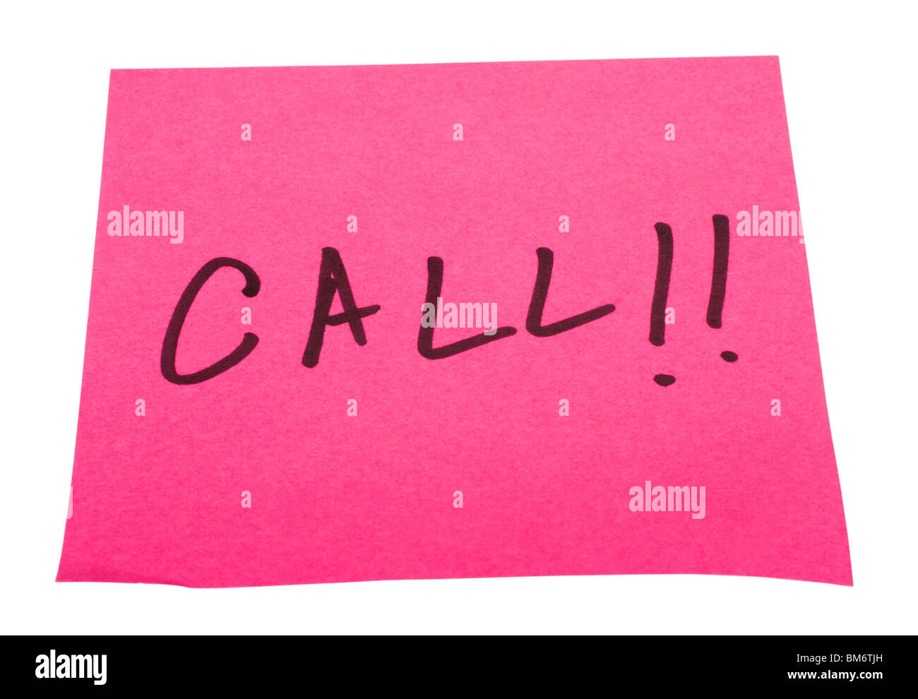 Word Call written on an adhesive note Stock Photo - Alamy