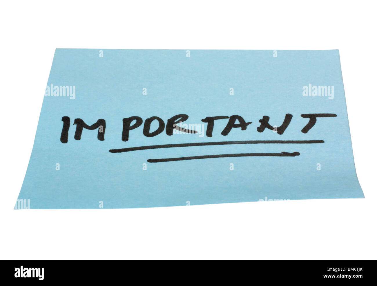 Word Important written on an adhesive note Stock Photo - Alamy