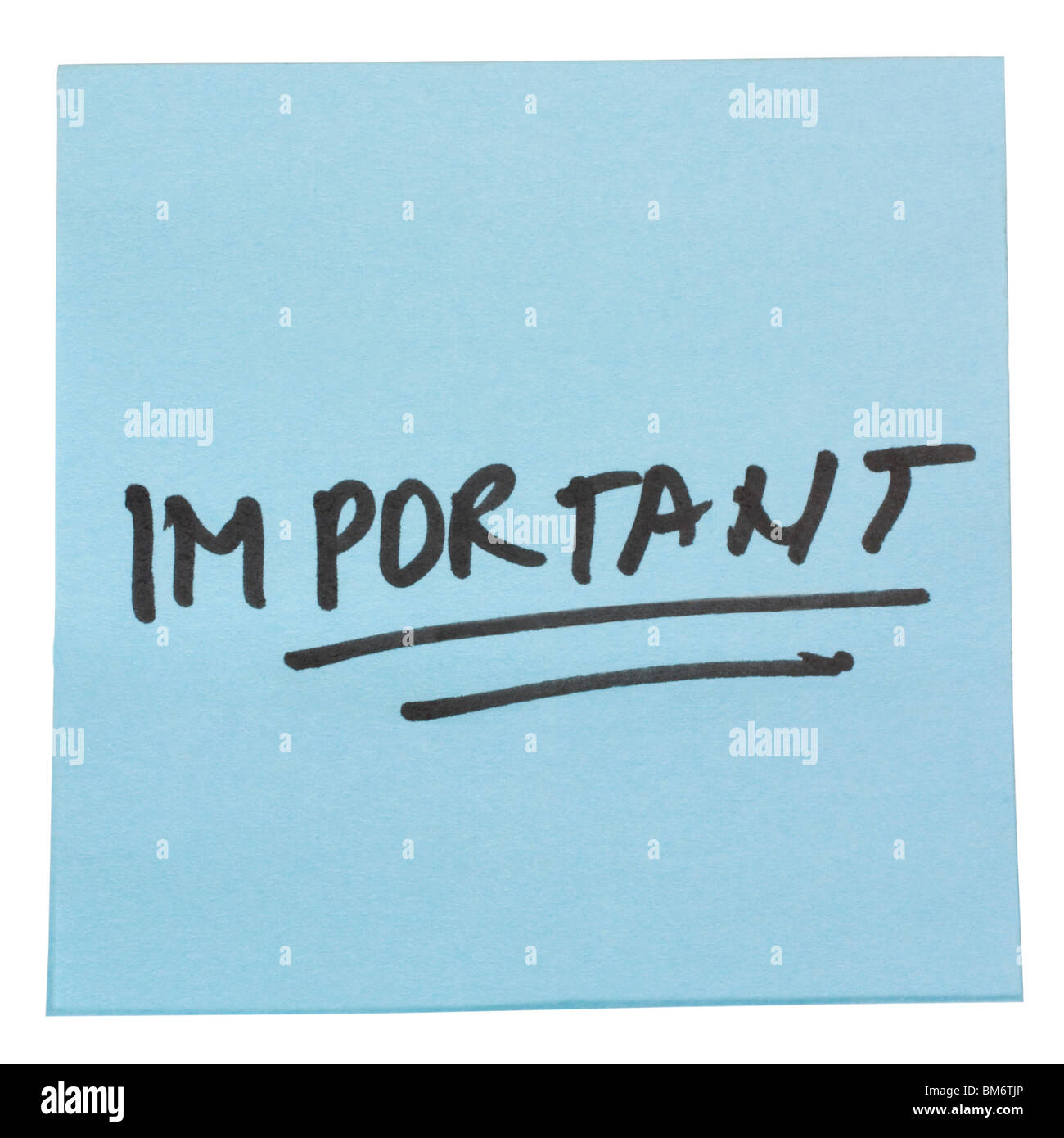 Word Important written on an adhesive note Stock Photo - Alamy