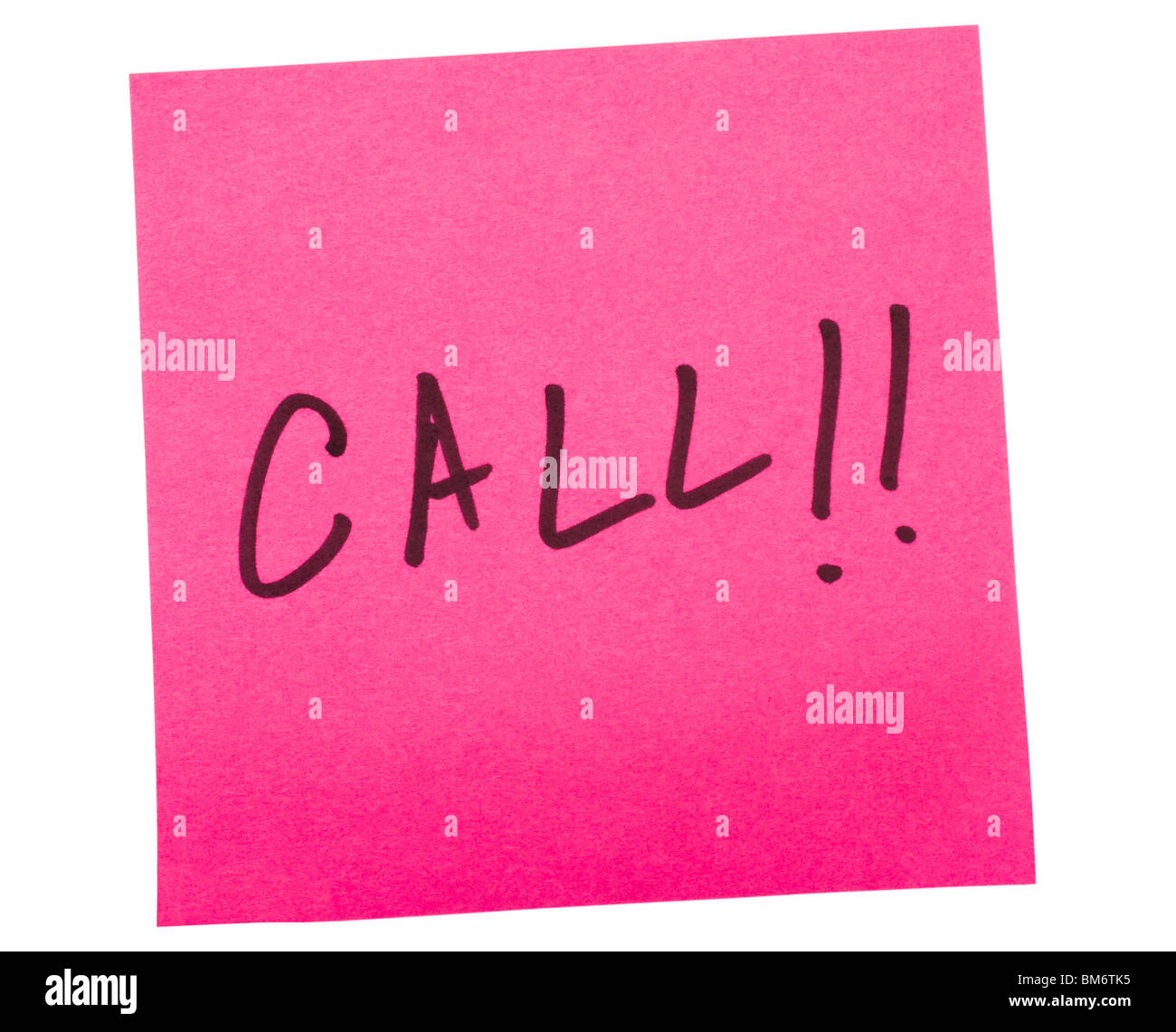 Word Call written on an adhesive note Stock Photo - Alamy