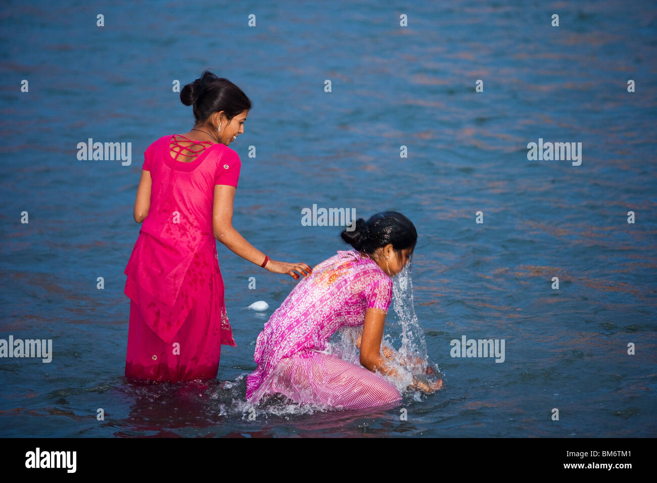 Girls Bathing In Kumbh Mela