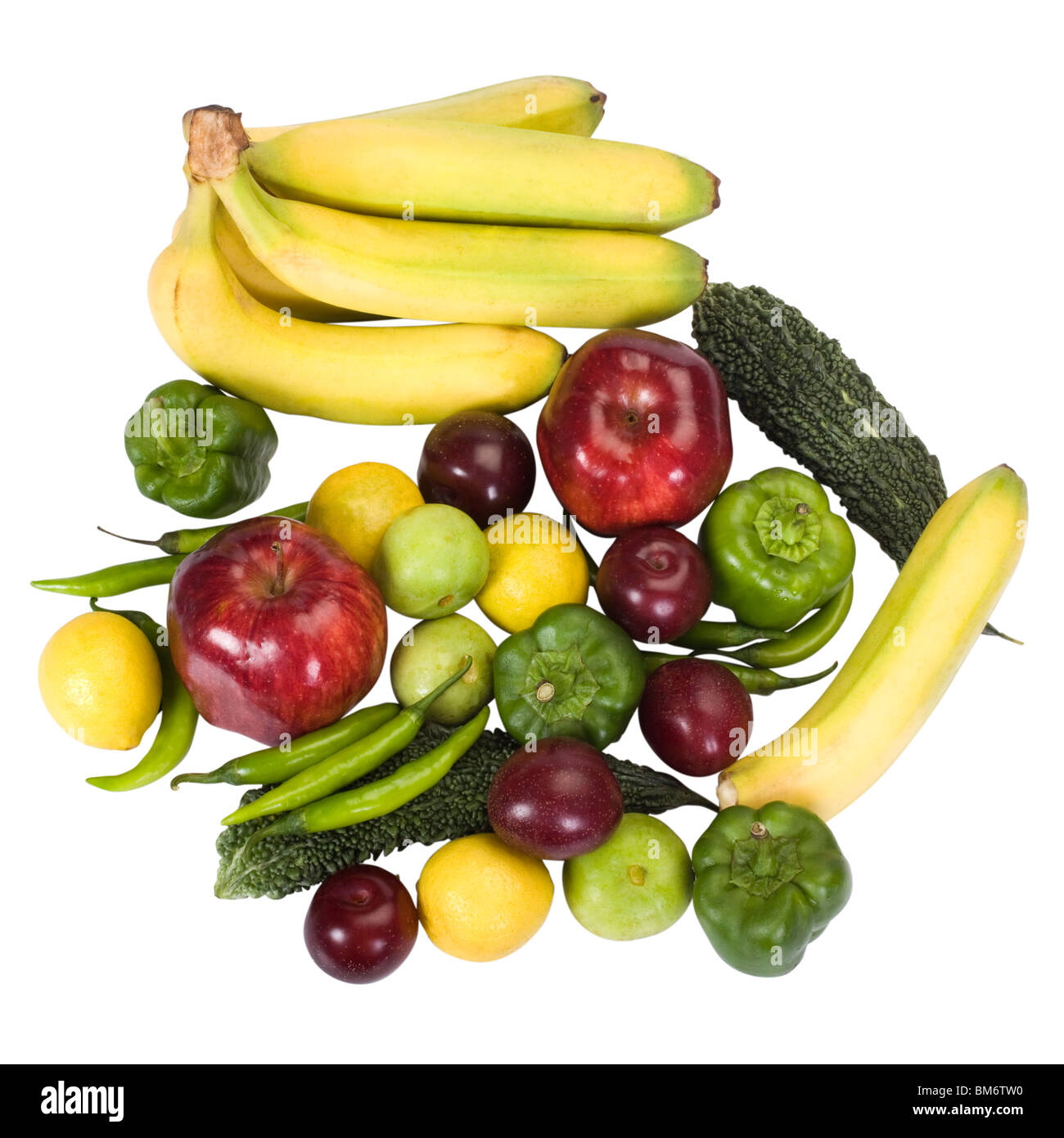 Close-up of vegetables and fruits Stock Photo - Alamy