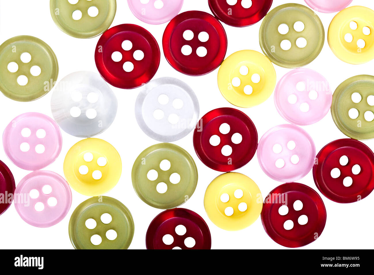 Buttons on white background Stock Photo - Alamy