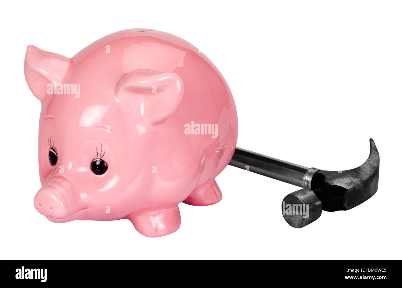 Hammer and piggy bank hi-res stock photography and images - Alamy