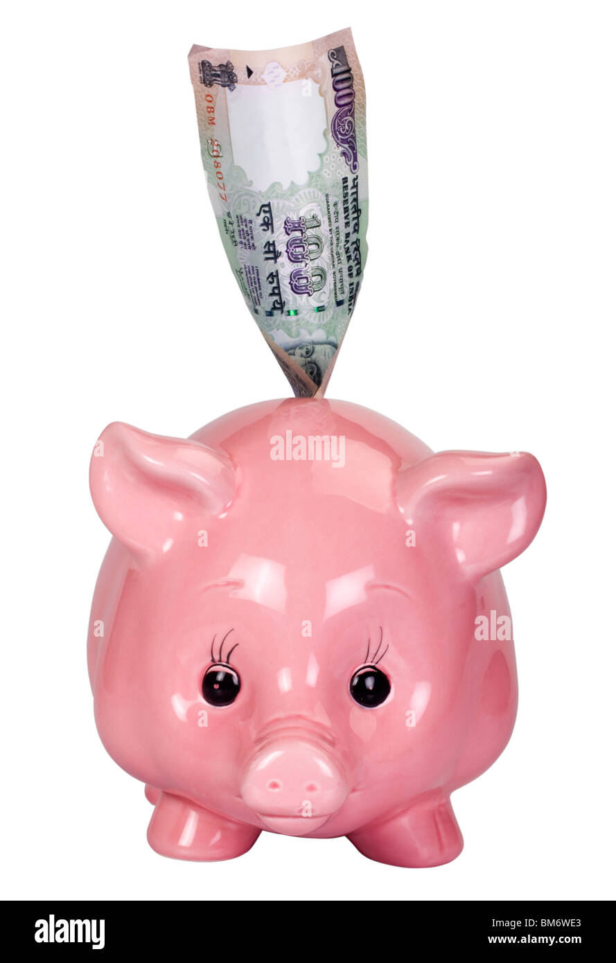 Piggy Bank With Indian Money