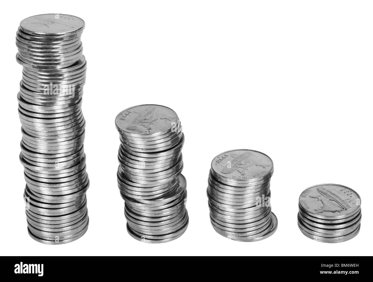Stacks of coins Stock Photo - Alamy