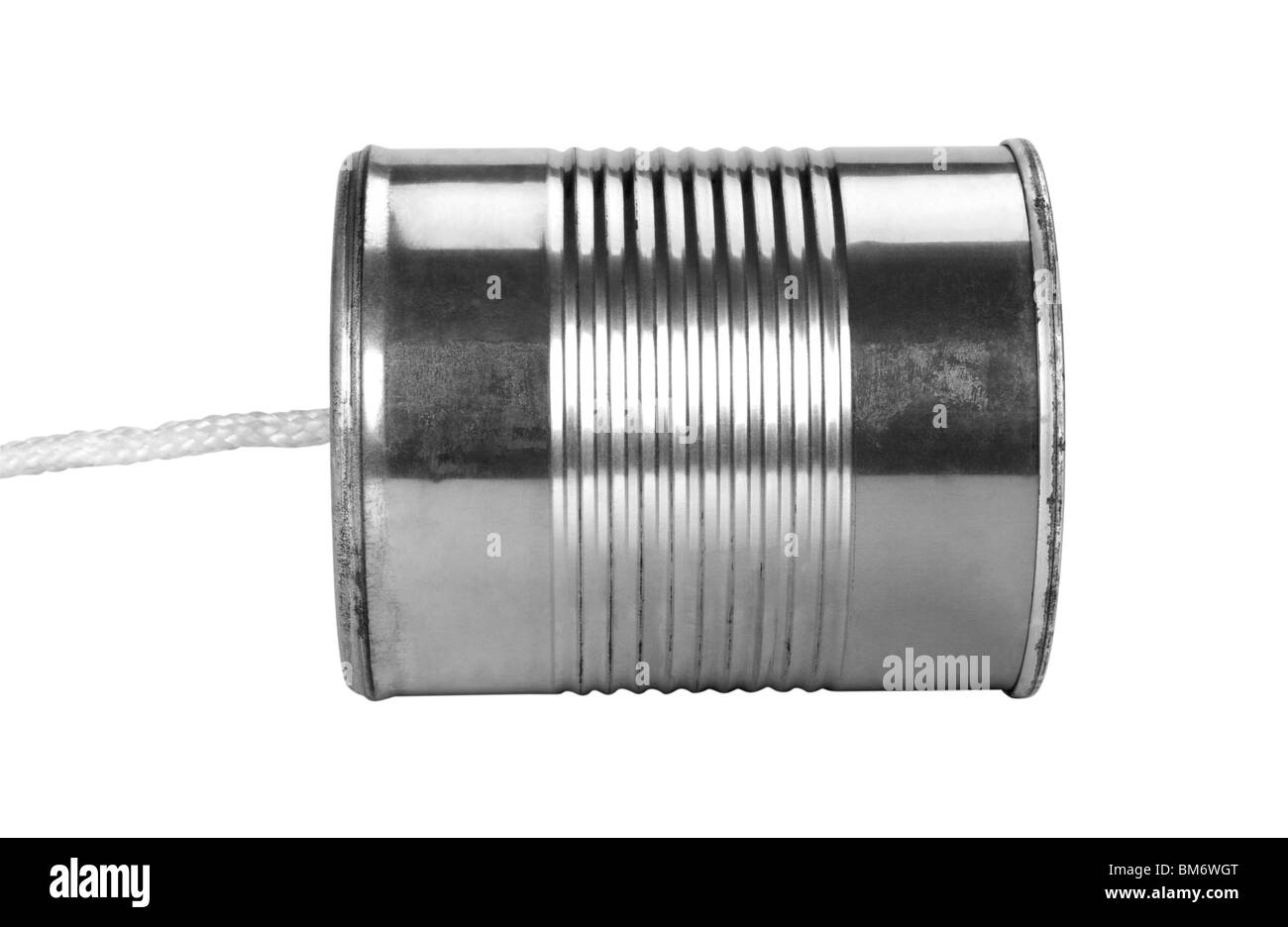 Tin can string Black and White Stock Photos & Images - Alamy