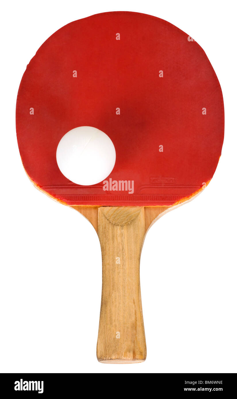 Close-up of a table tennis racket with a ball Stock Photo - Alamy
