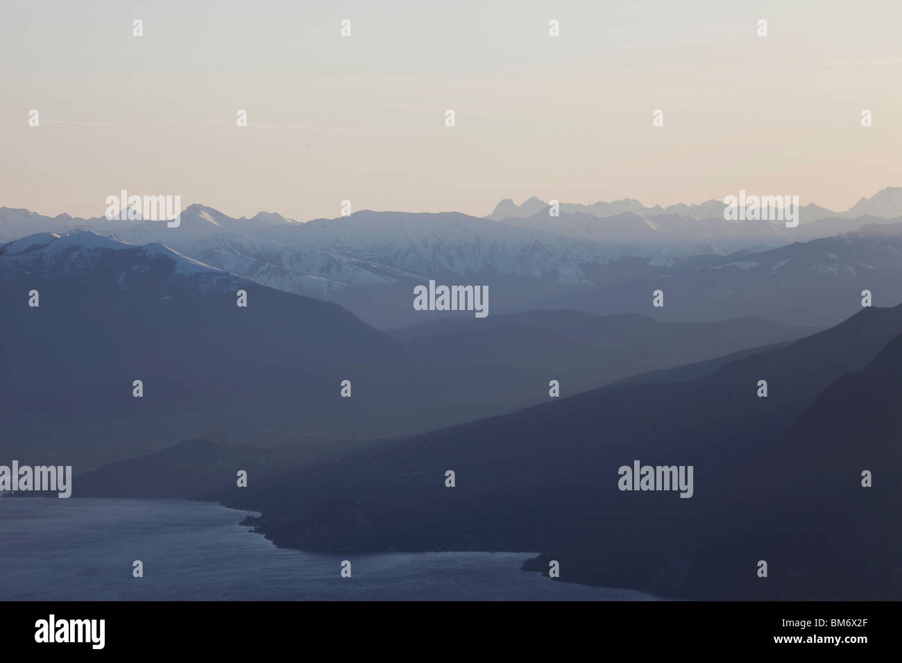 Lake Maggiore. Aerial view of Lake Maggiore Stock Photo - Alamy