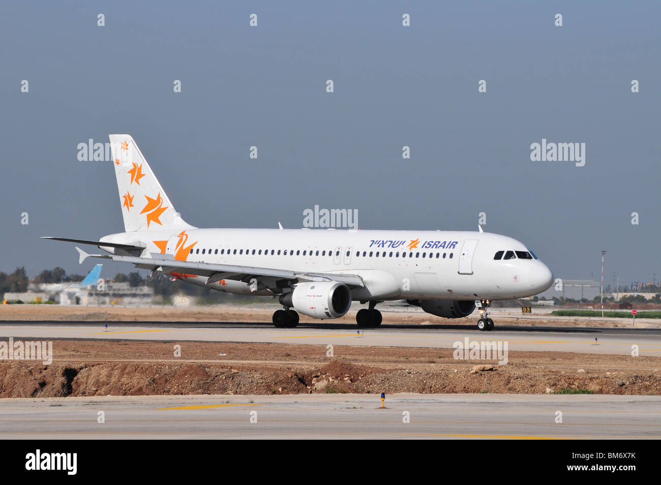 Israel, Ben-Gurion international Airport Israir passenger jet ready for ...