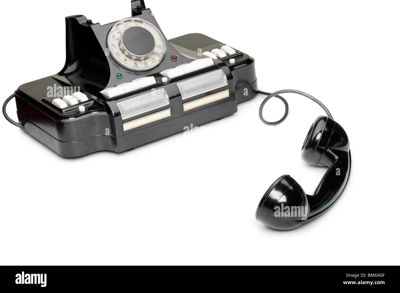 Ancient phone, off the hook. Multipurpose phone of manufacture of the ...