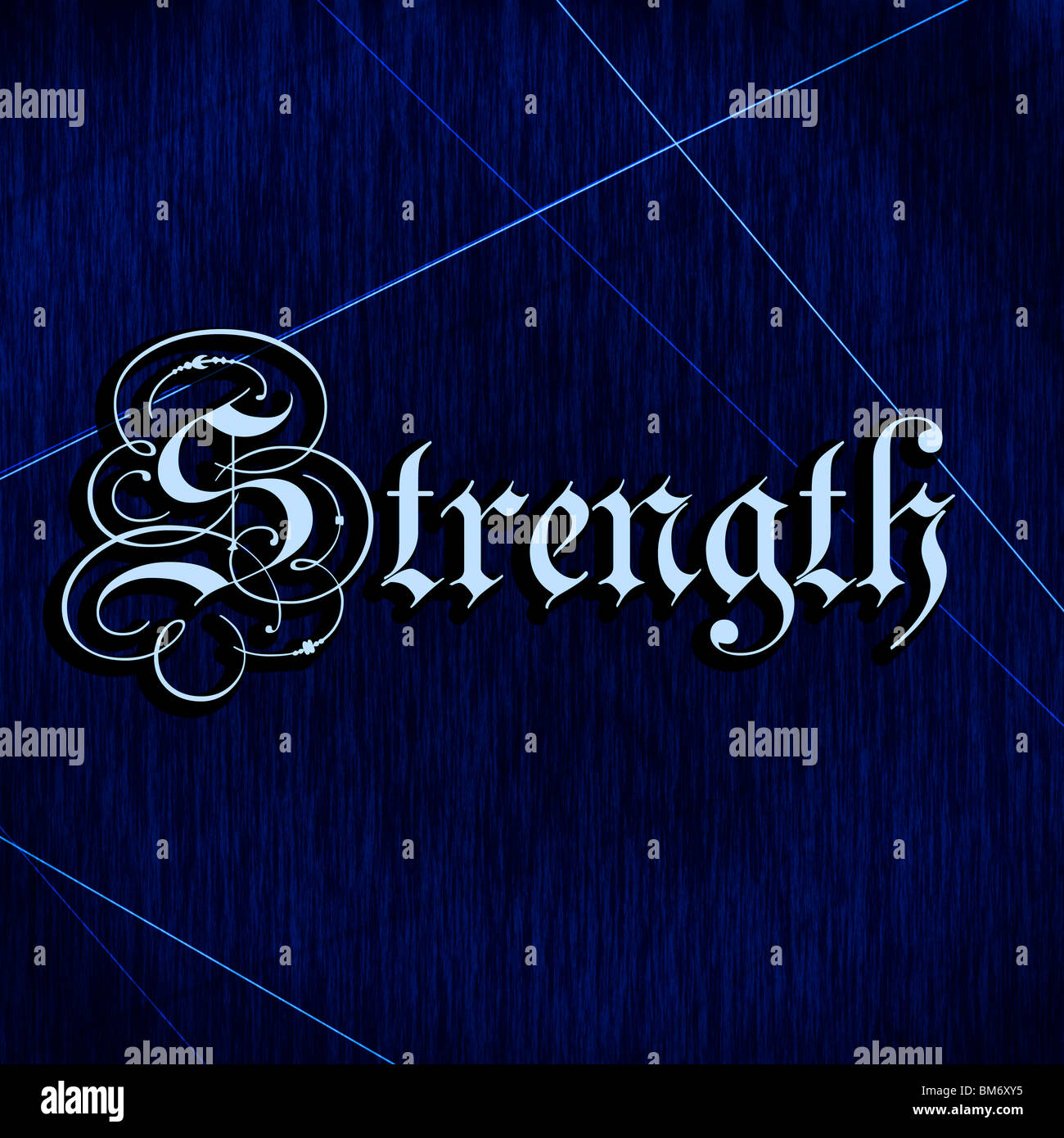Decorative Writing (Strength Stock Photo - Alamy