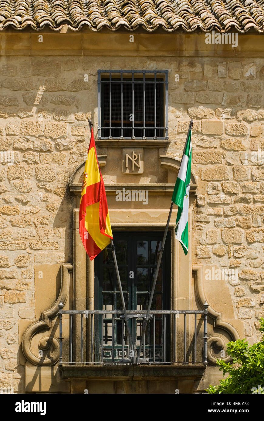 Úbeda, Andalucia, Spain; Public Building Flying The Spanish And ...