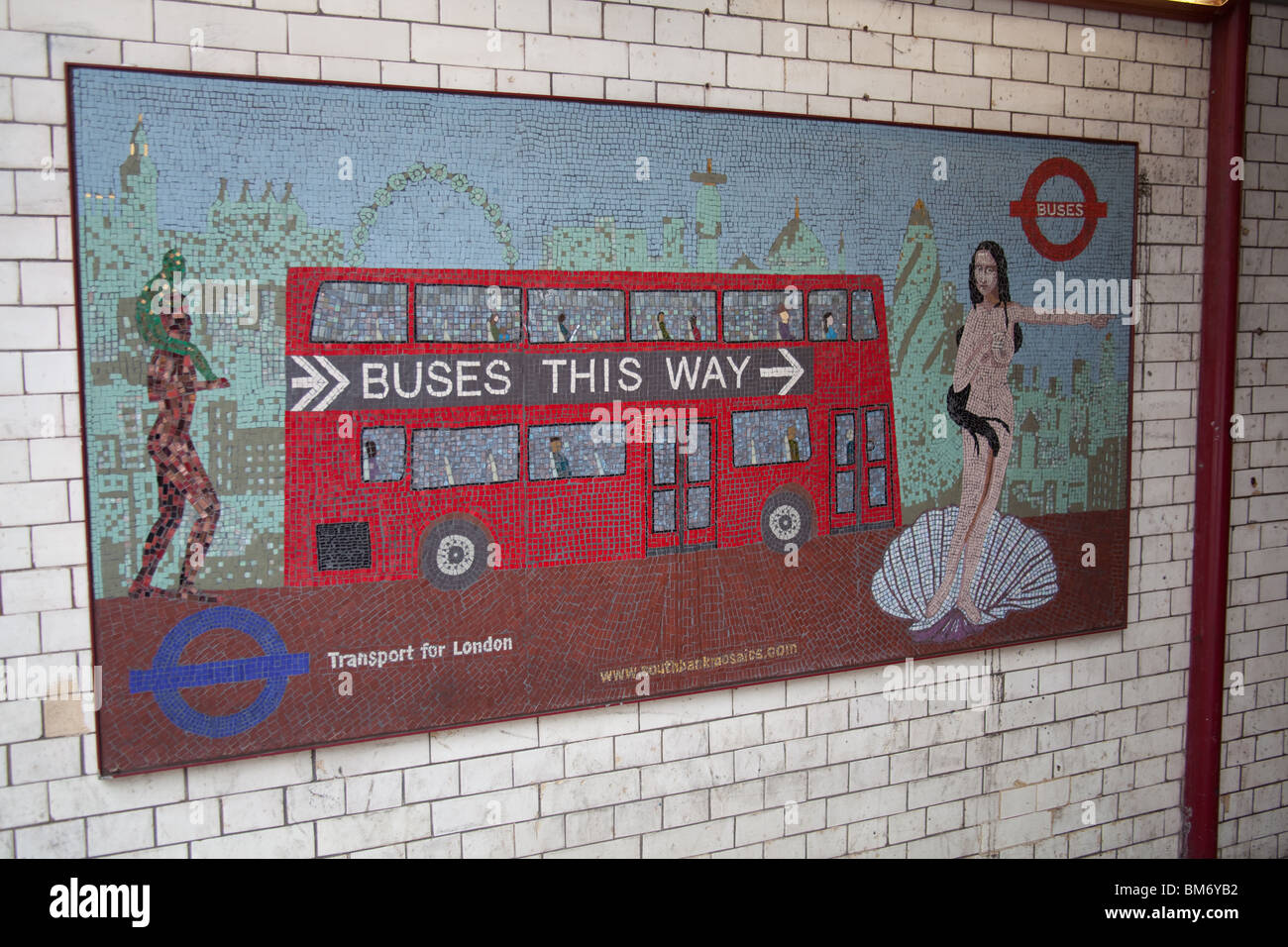 Mosaic Mural, Waterloo London, England United Kingdom Stock Photo - Alamy