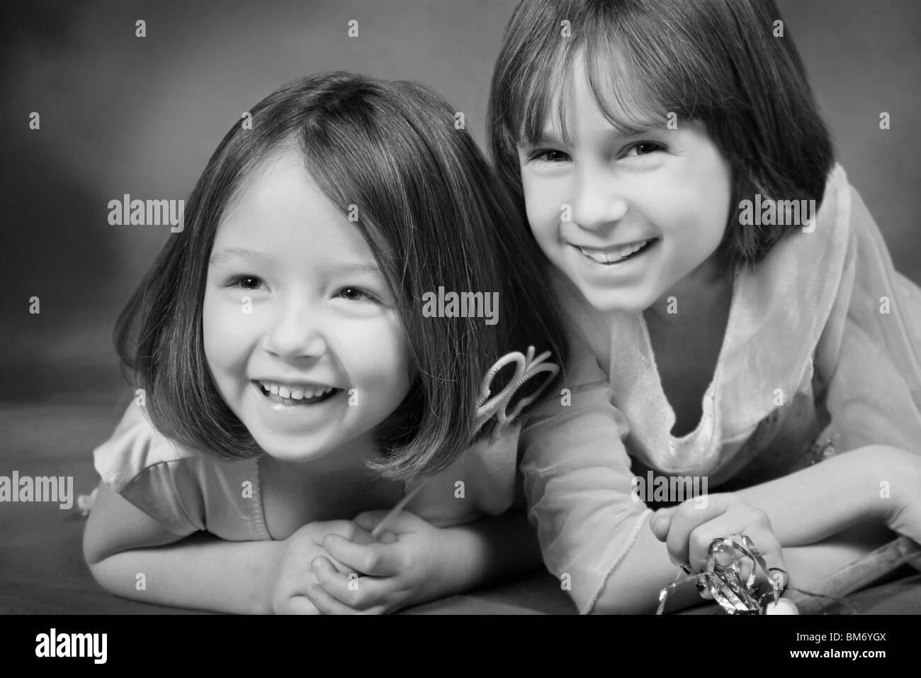 Portrait Of Sisters Stock Photo - Alamy