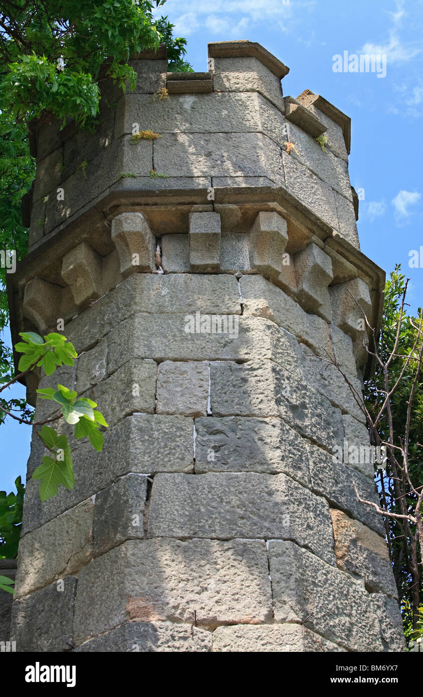 Tower of Vorotsovsky Palace (Ukraine, Crimea, Alupka, English style ...