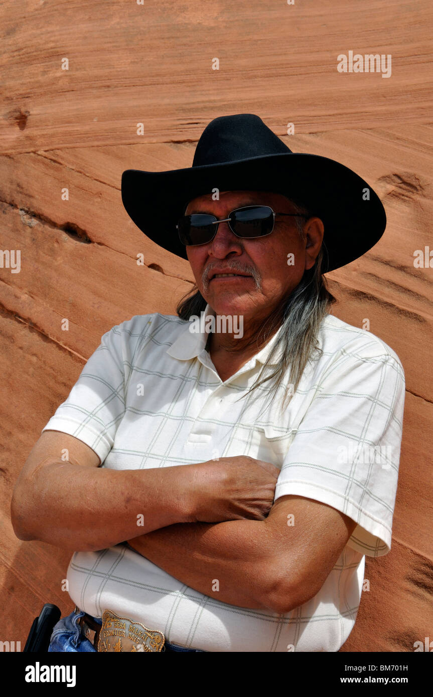 Navajo Indian man, Arizona, USA Stock Photo - Alamy