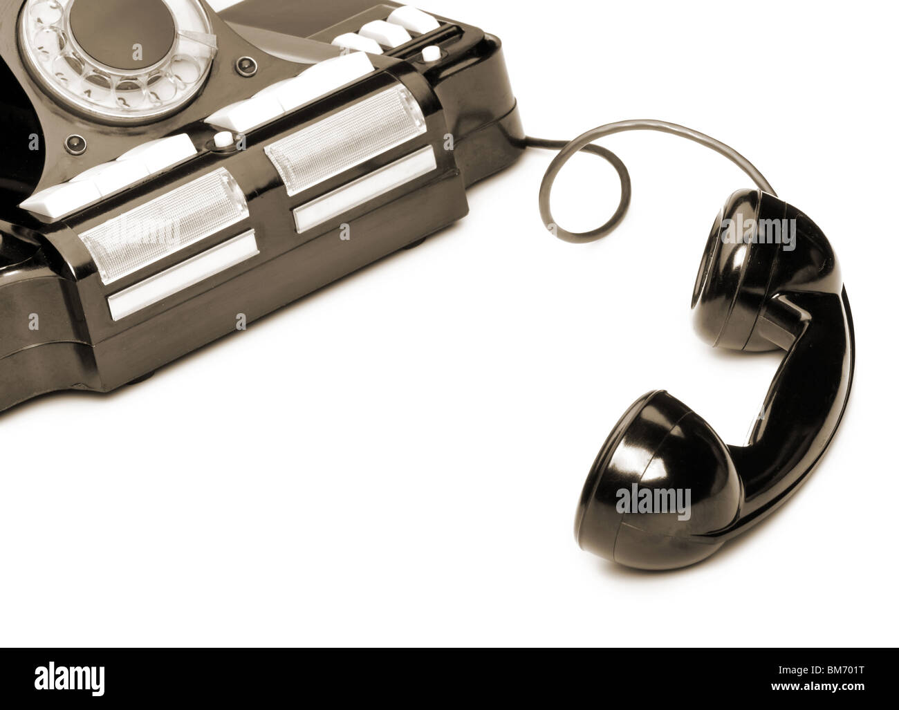 Ancient phone, off the hook. Multipurpose phone of manufacture of the ...